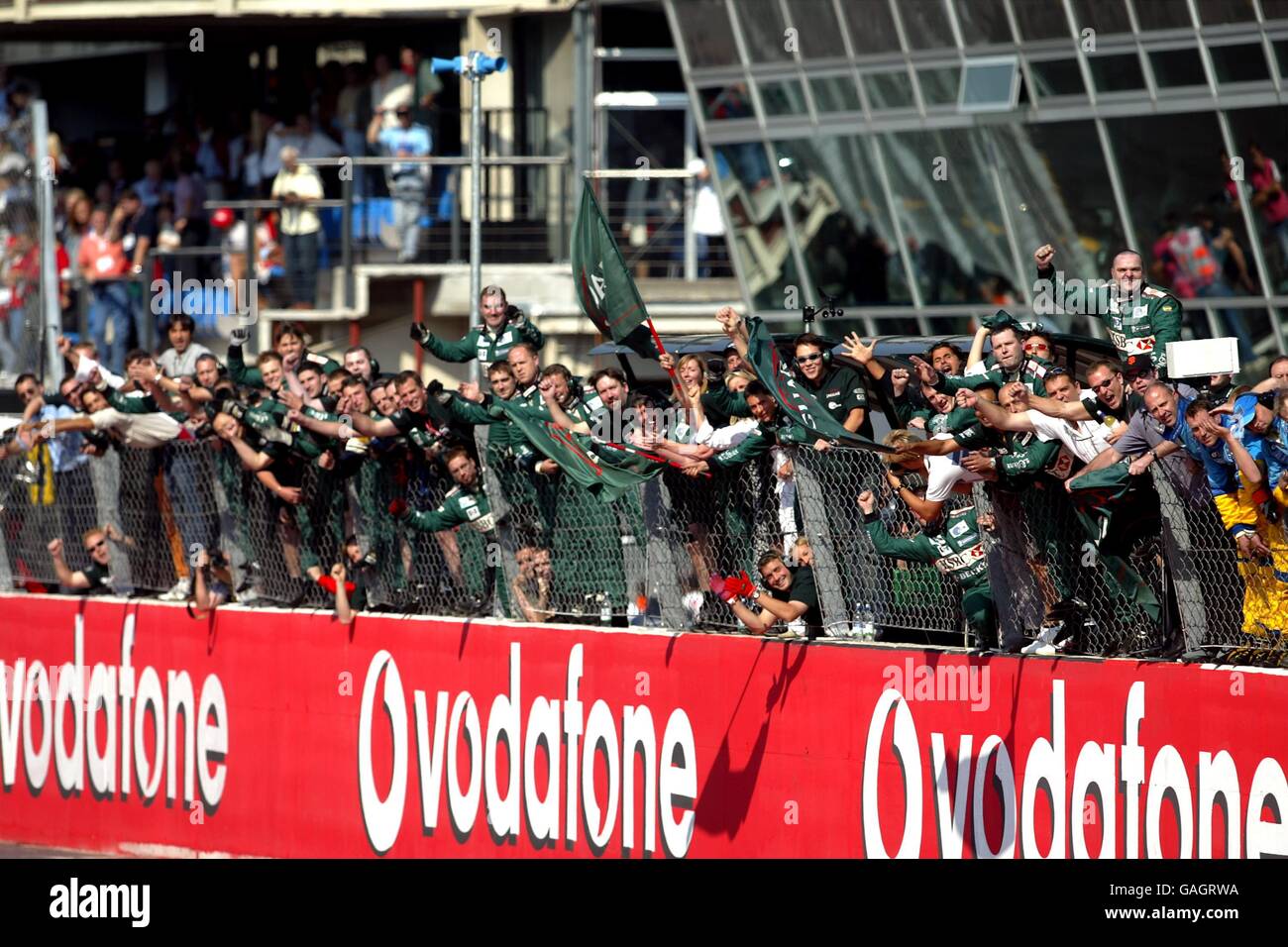 Formula One Motor Racing - Italian Grand Prix - Race. The Jaguar team ...