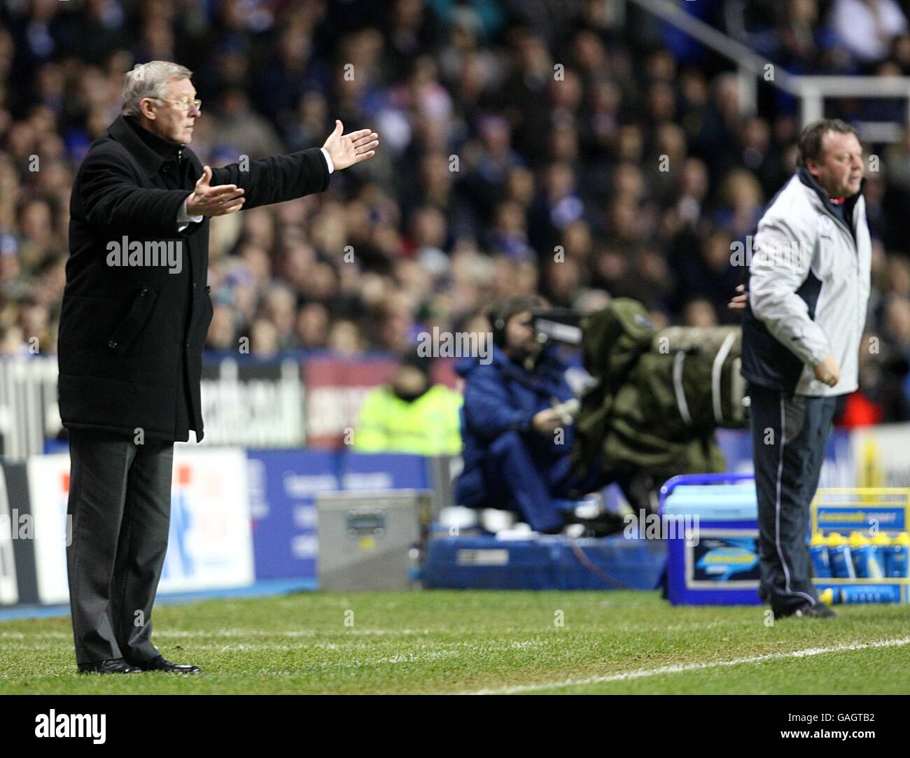 Manchester United's manager Alex Ferguson on the touchline Stock Photo ...