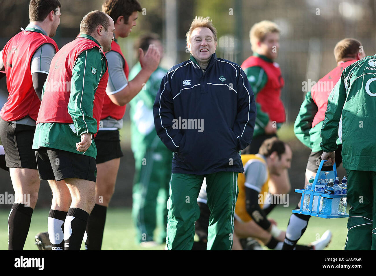 Ireland coach eddie osullivan during training session at university ...