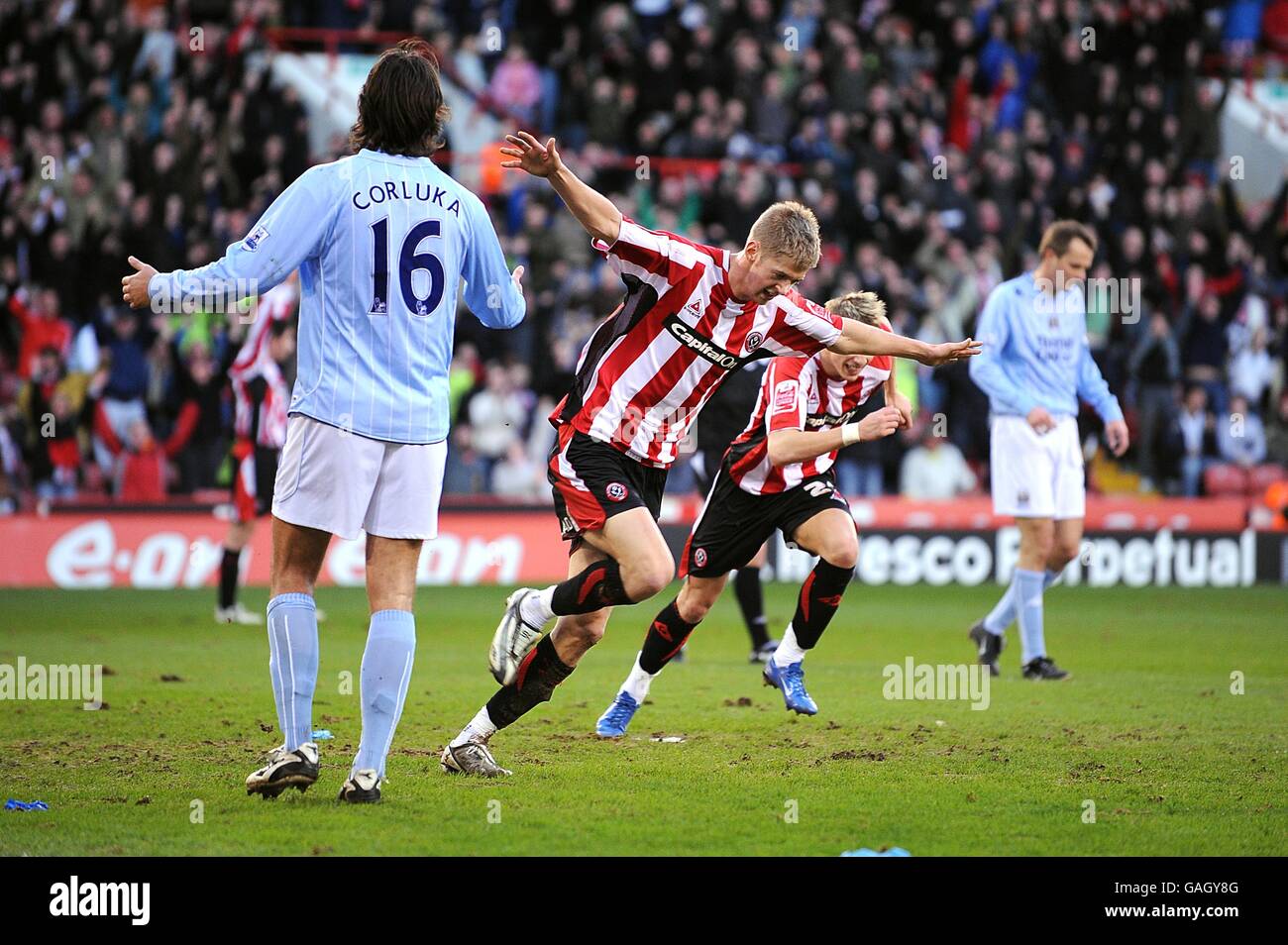 Sheffield United's Jonathan Stead celebrates scoring his sides second ...