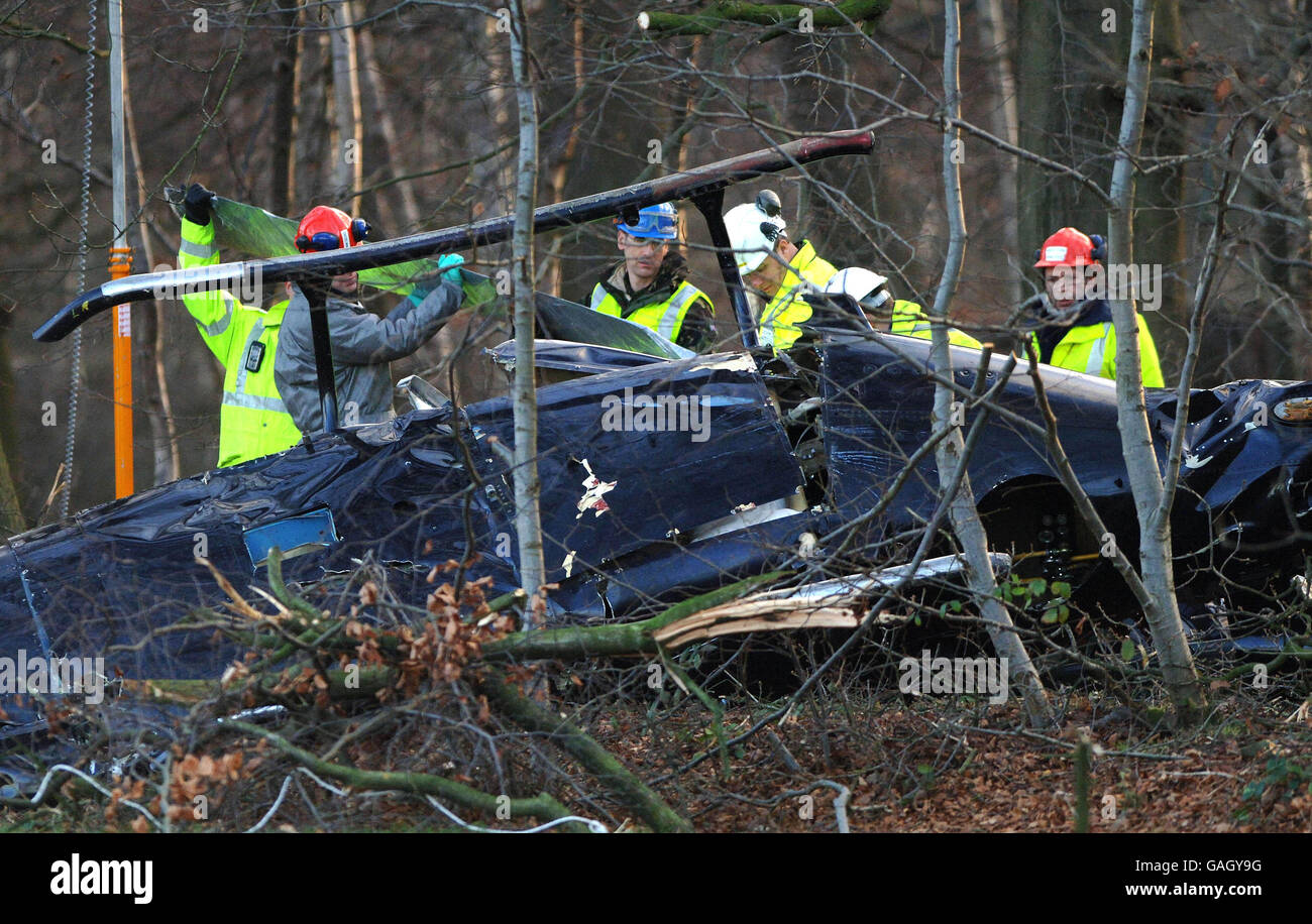 Helicopter crash site wreckage hi-res stock photography and images - Alamy