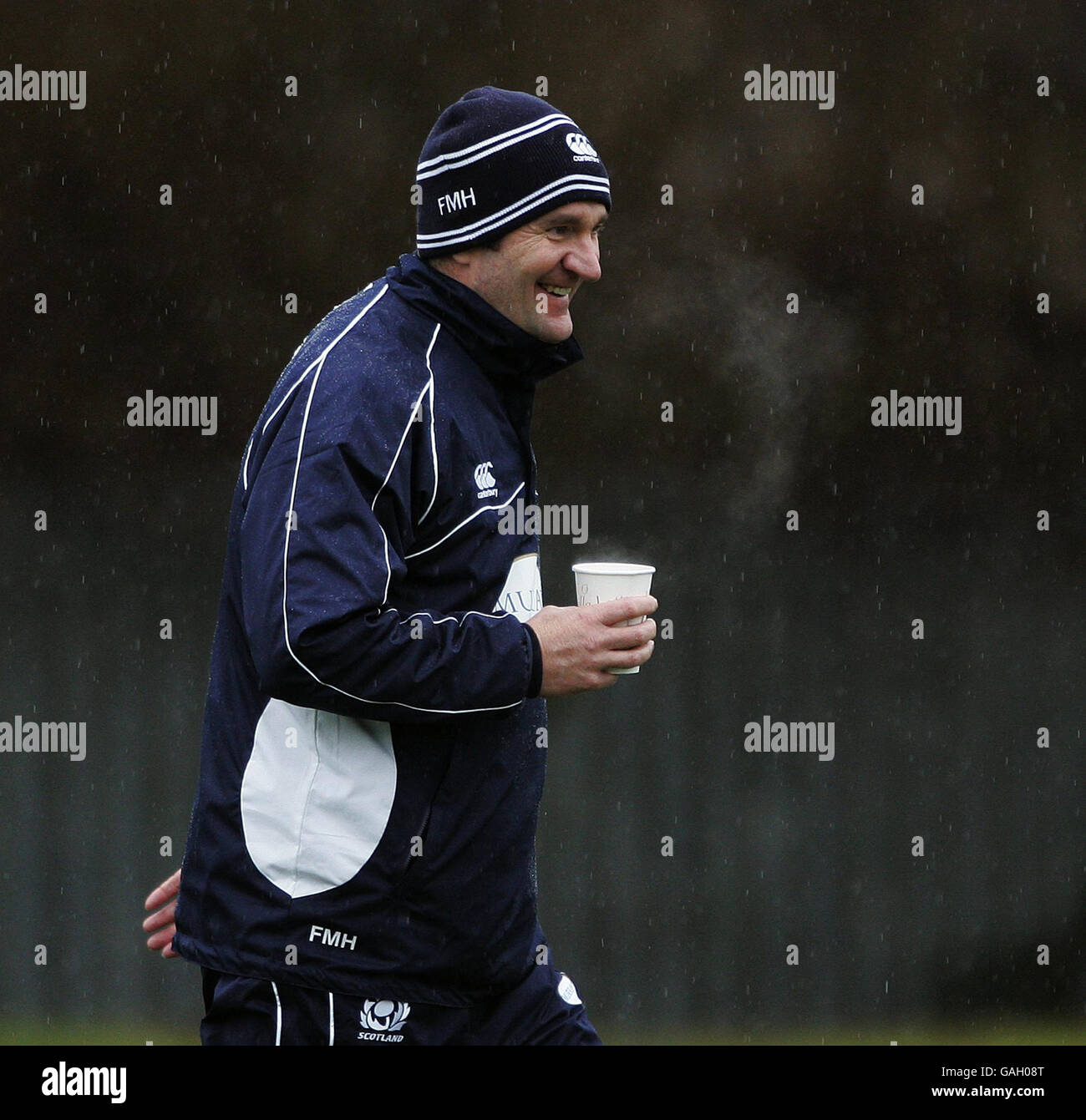 Scotland coach Frank Hadden during a training session on the back ...