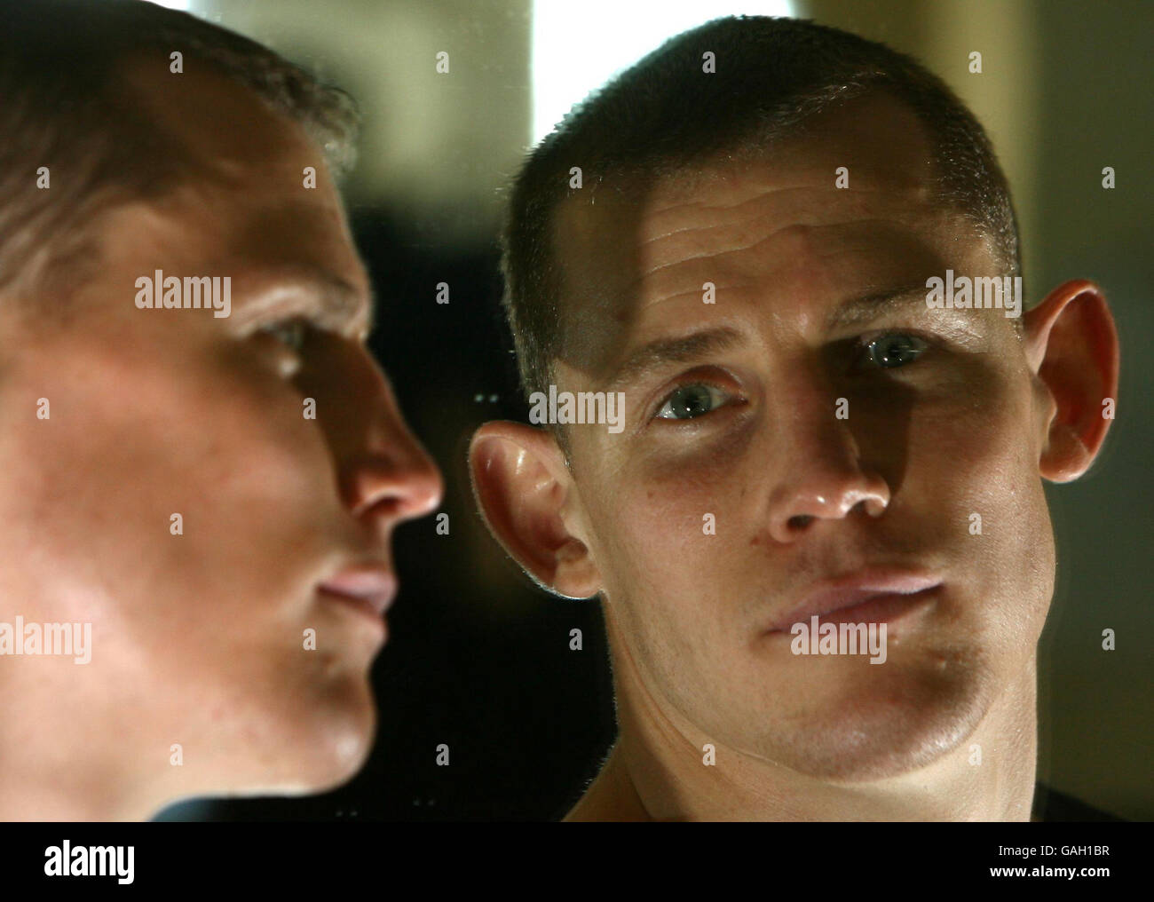 Ross Minter poses for the photographer during a press workout at Ultra ...