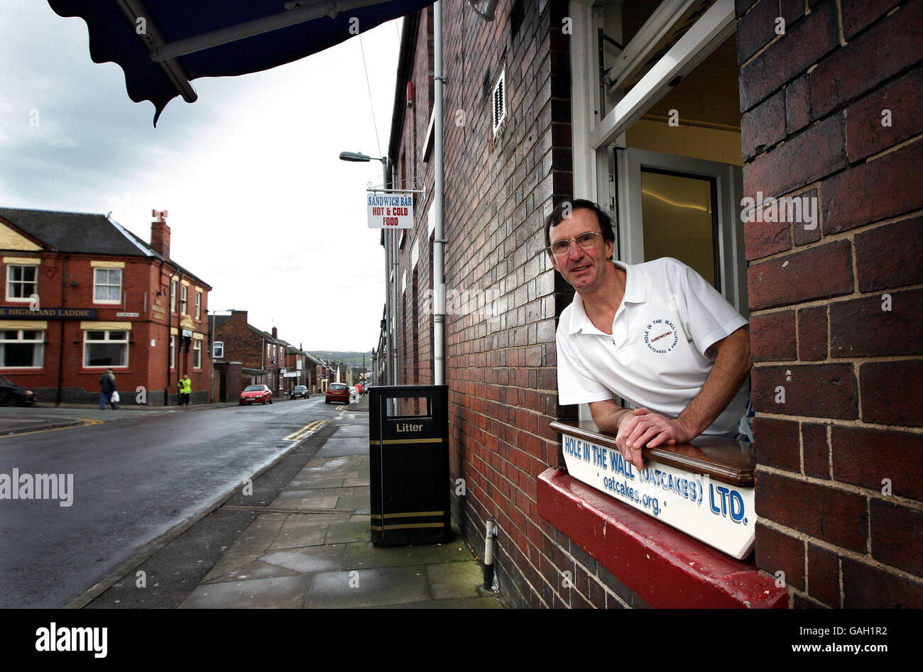 Proprietor Glenn Fowler at his 'Hole in the Wall' oatcake shop in ...