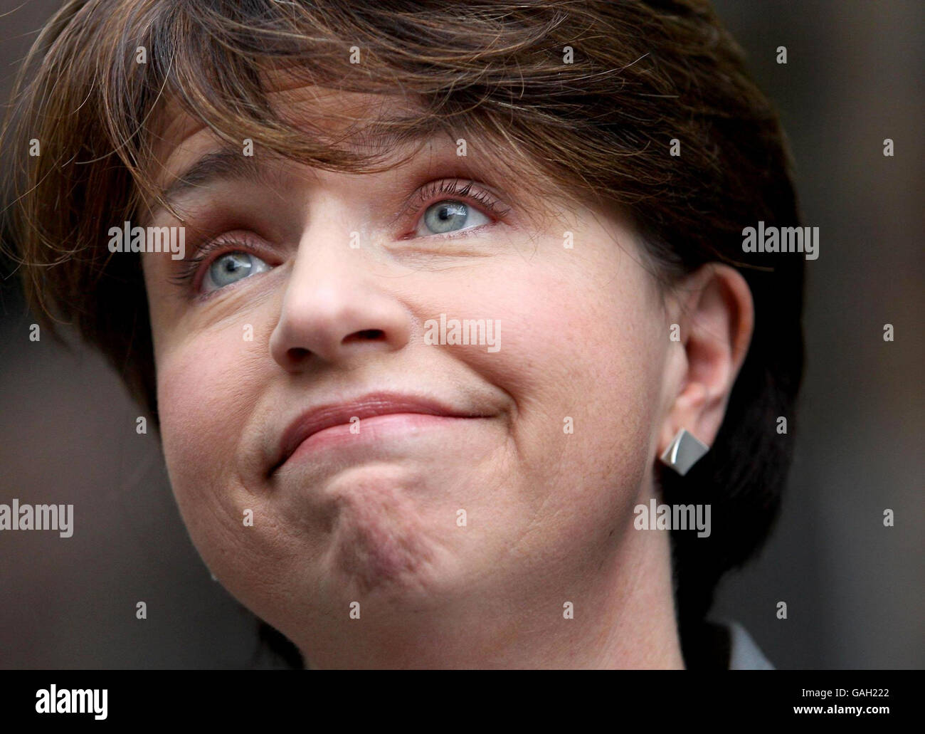 Scottish Labour party leader Wendy Alexander talks to the press after ...
