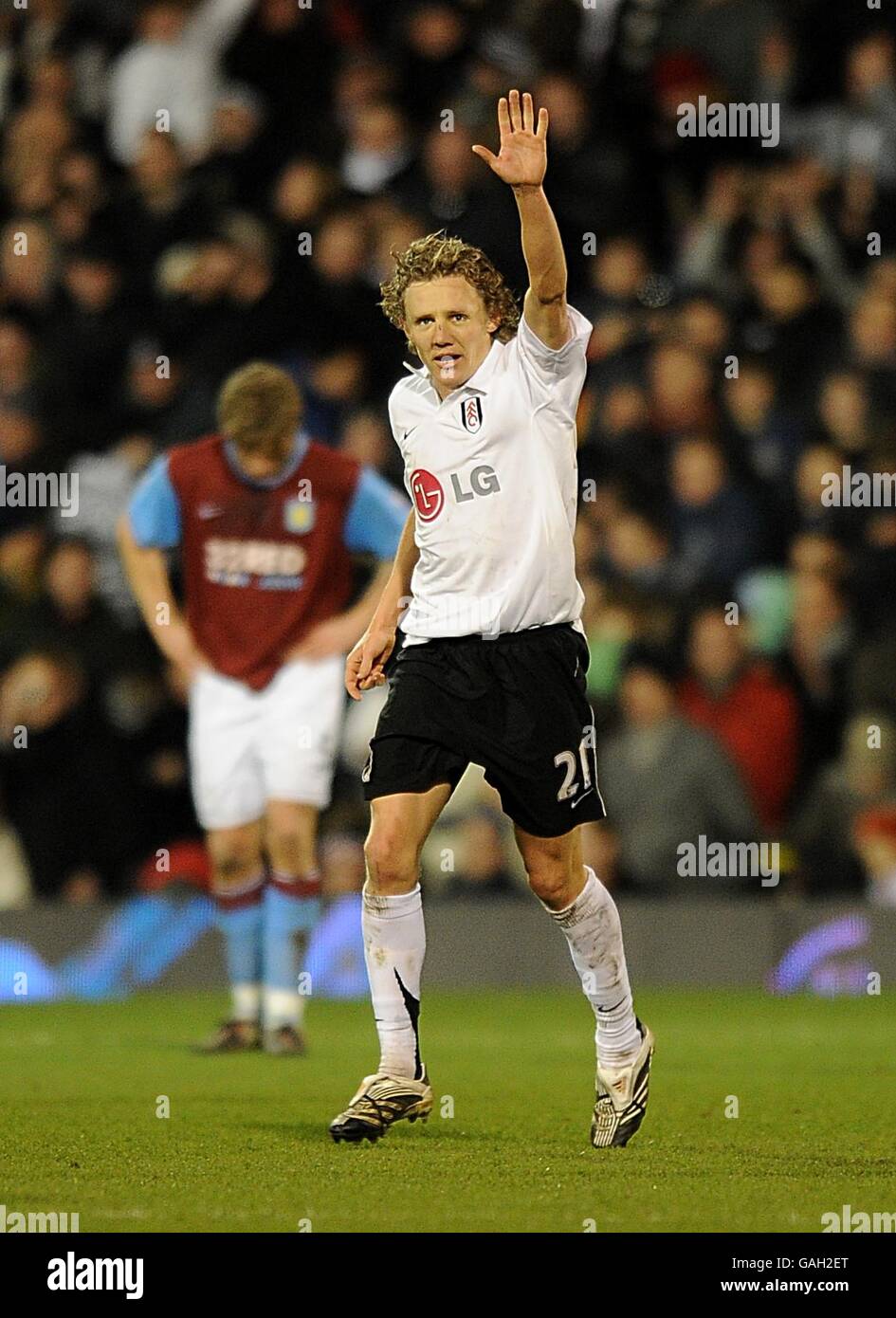 Fulhams jimmy bullard celebrates goal hi-res stock photography and ...