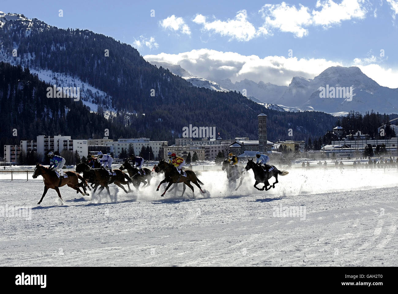 Horse Racing - White Turf - St Moritz Stock Photo - Alamy