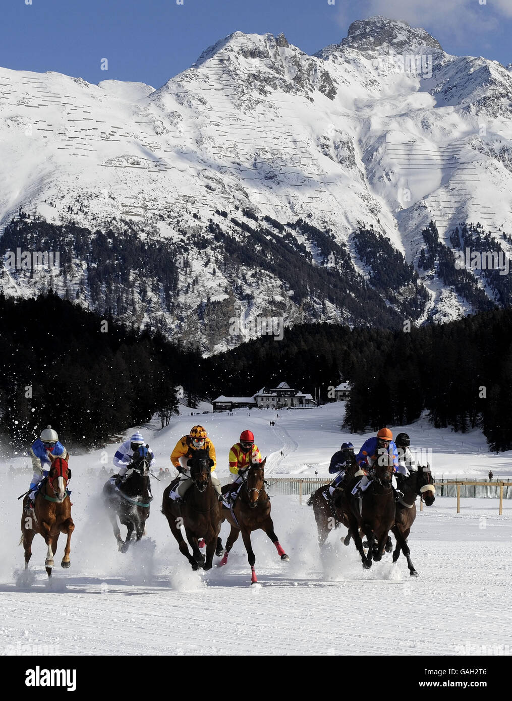 Horse Racing - White Turf - St Moritz Stock Photo - Alamy