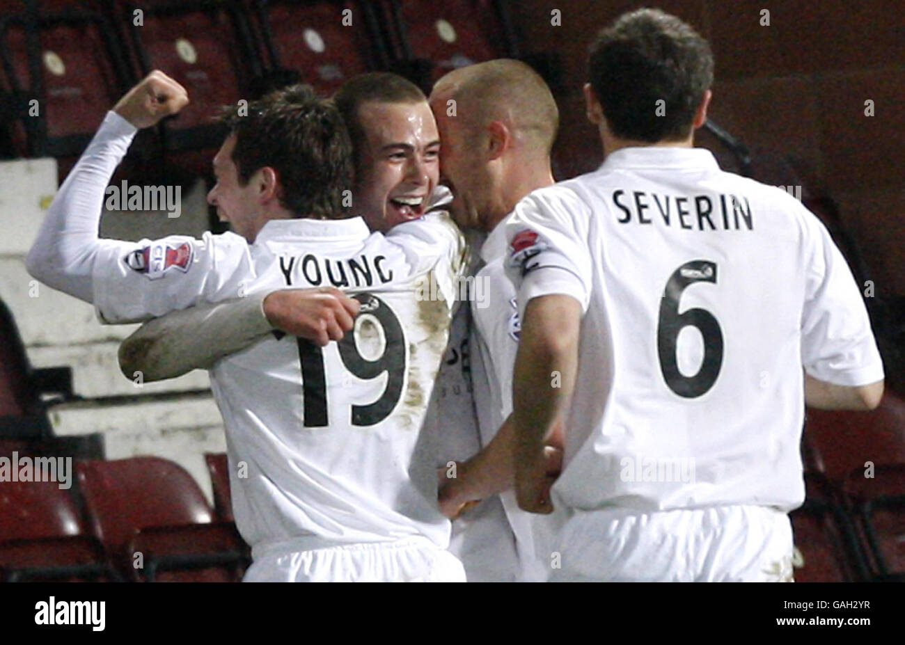 Aberdeen's Andrew Considine celebrates his goal. (Centre) during the ...