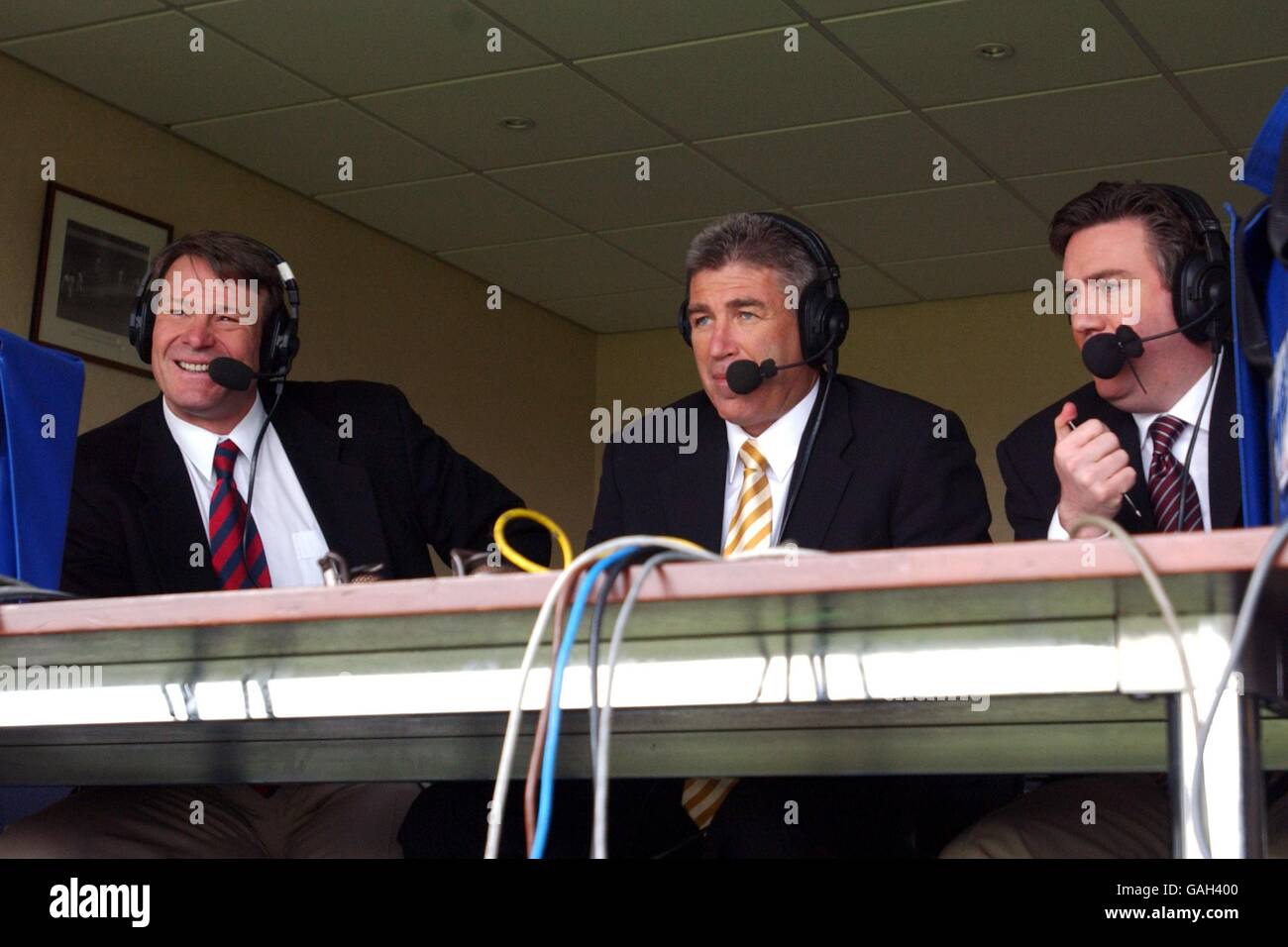 Commentators of the australian rules football hi-res stock photography ...