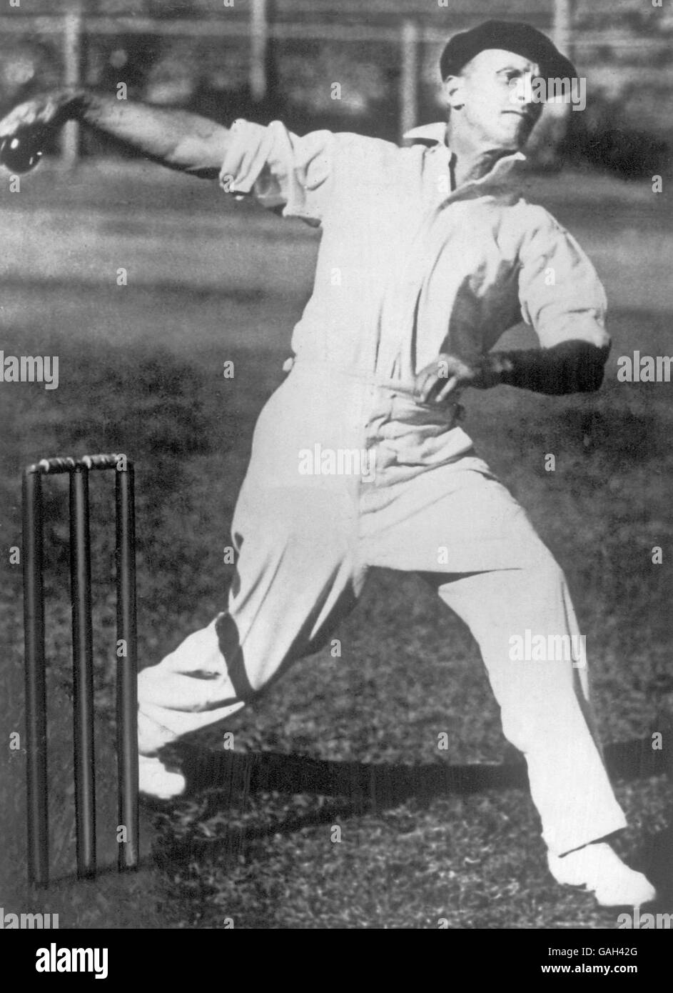 Cricket. Clarrie Grimmett, Australia Stock Photo - Alamy