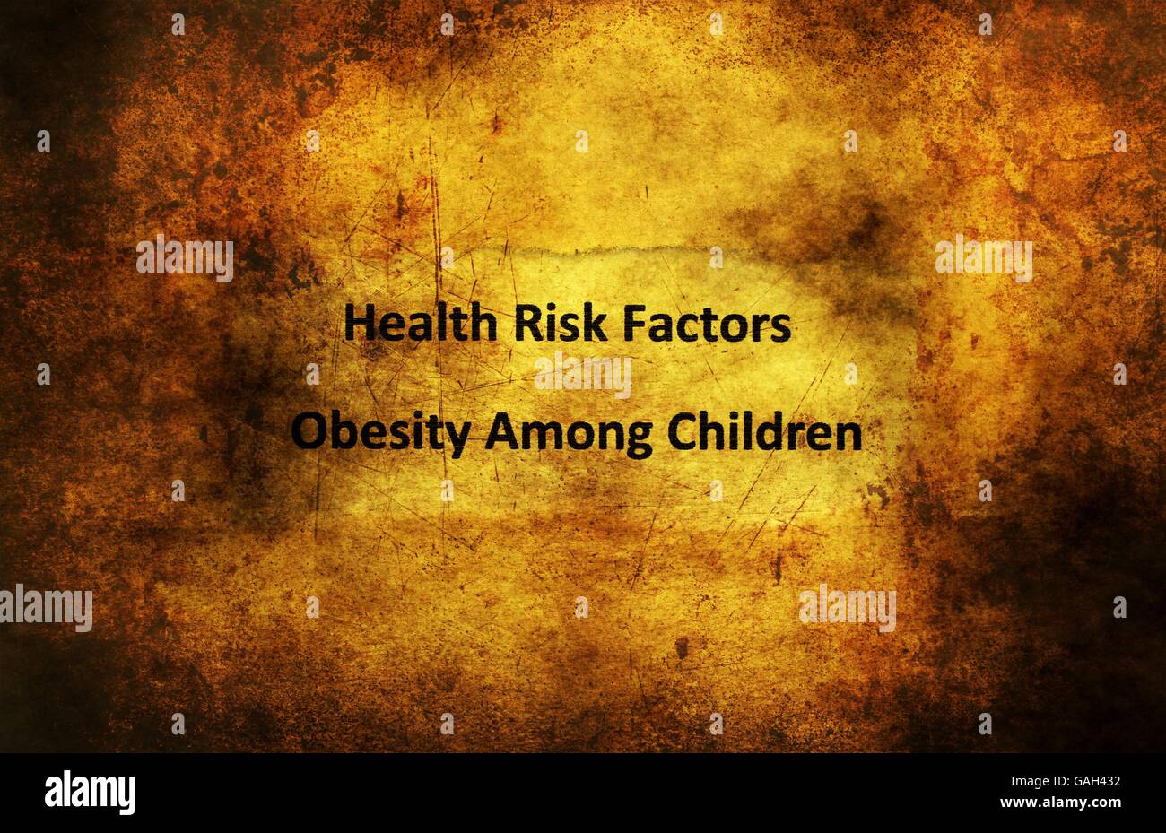 Health risk factors child obesity Stock Photo - Alamy