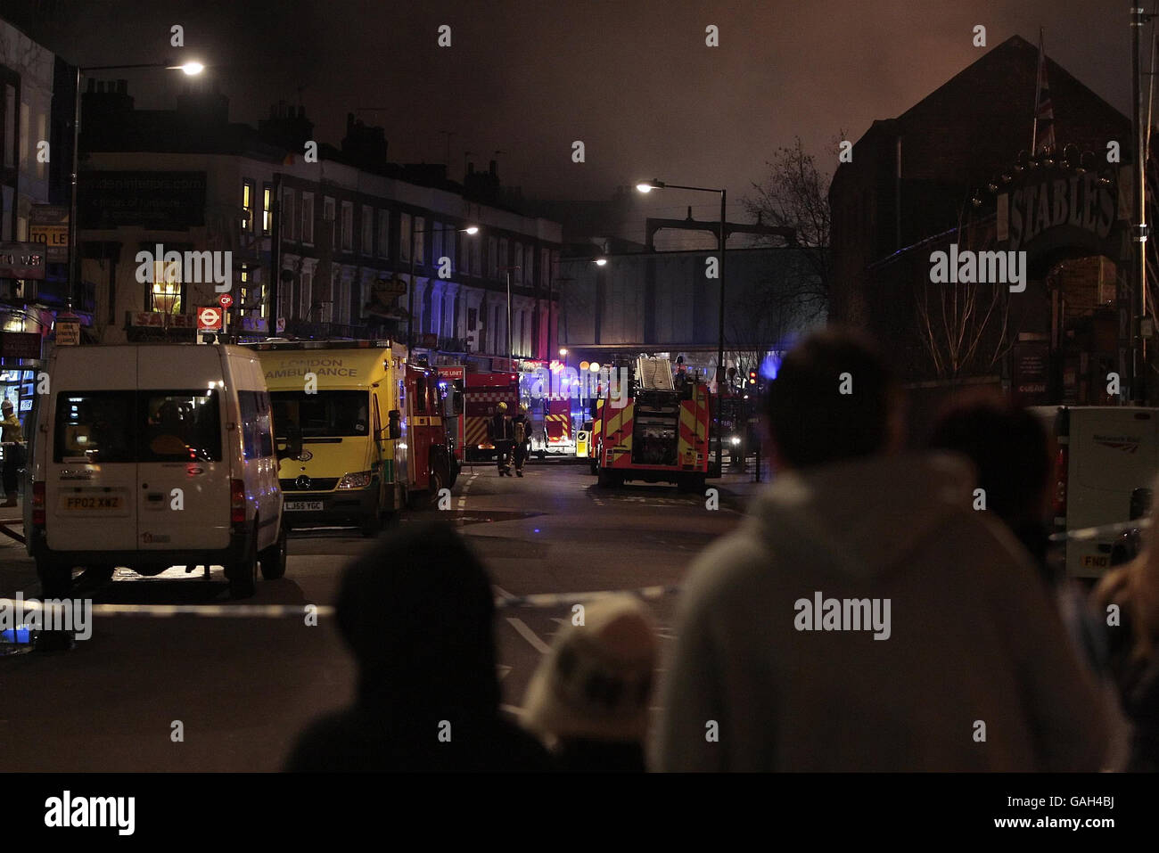 Up to one hundred firefighters tackled a large fire at Camden Market ...
