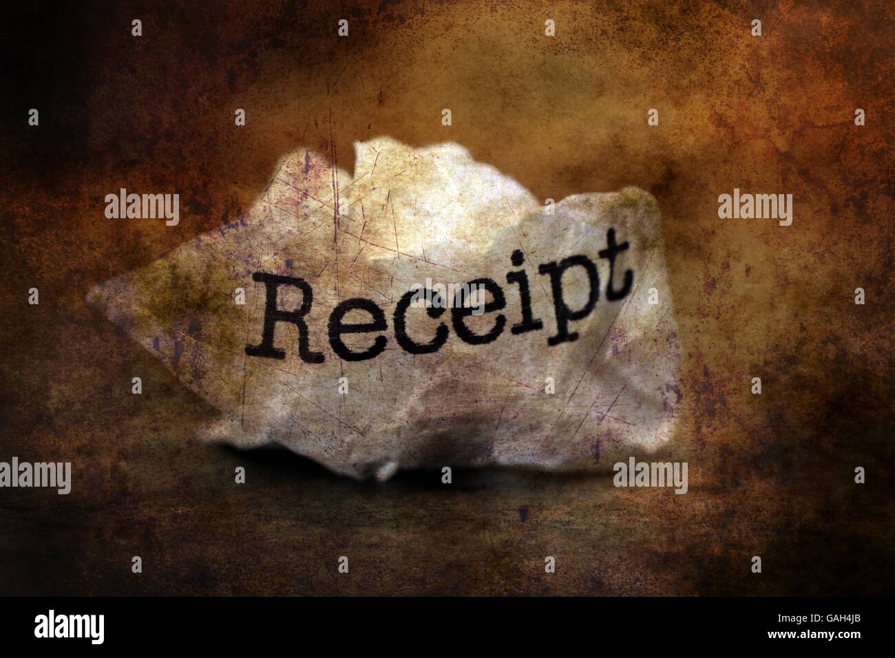 Crumpled receipt hi-res stock photography and images - Alamy