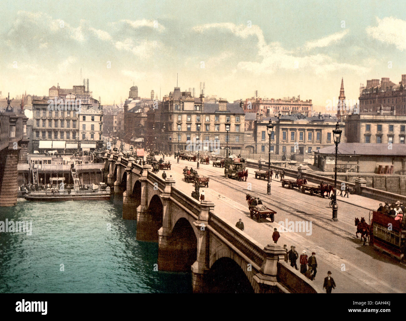 Glasgow Bridge, Glasgow, Scotland, circa 1900 Stock Photo - Alamy