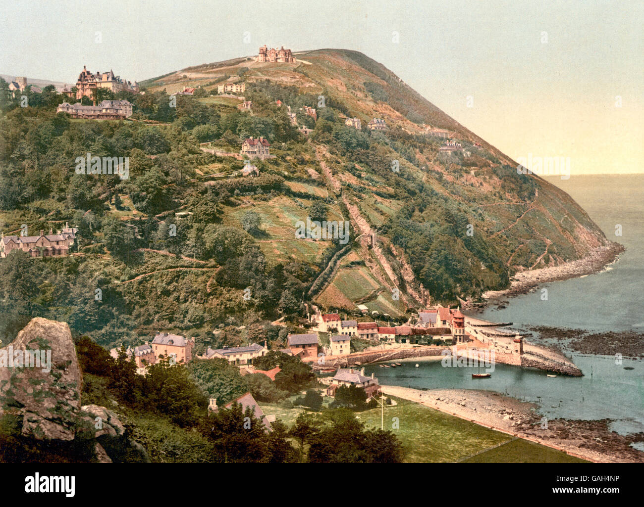 General view, Lynton and Lynmouth, England, circa 1900 Stock Photo - Alamy