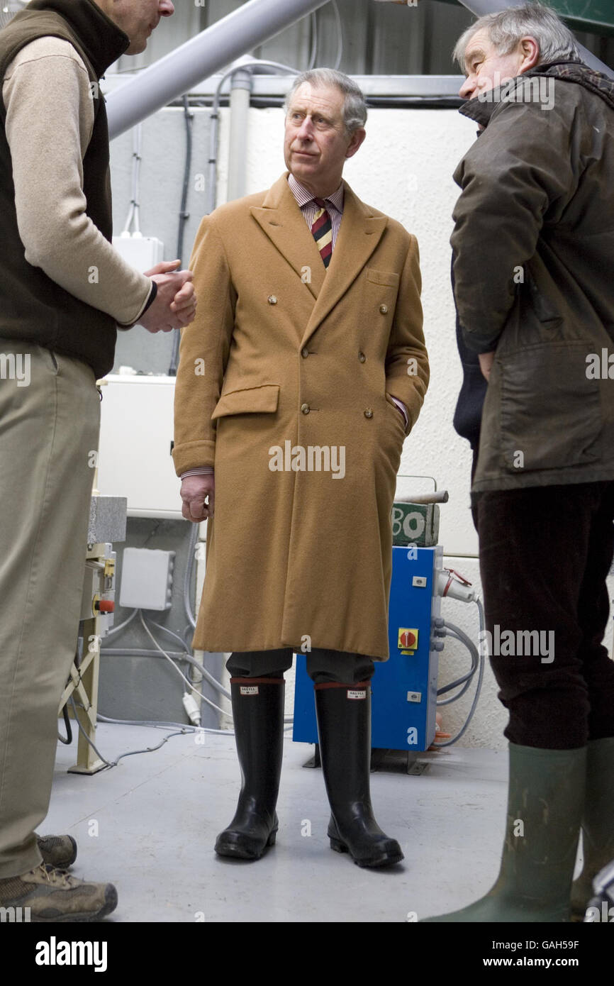 The Prince of Wales visits an organic flour mill during a visit to Hill ...