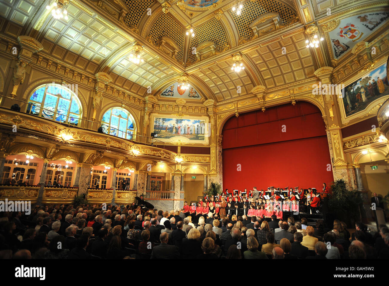 A general view of the Royal Hall in Harrogate officially reopened by ...