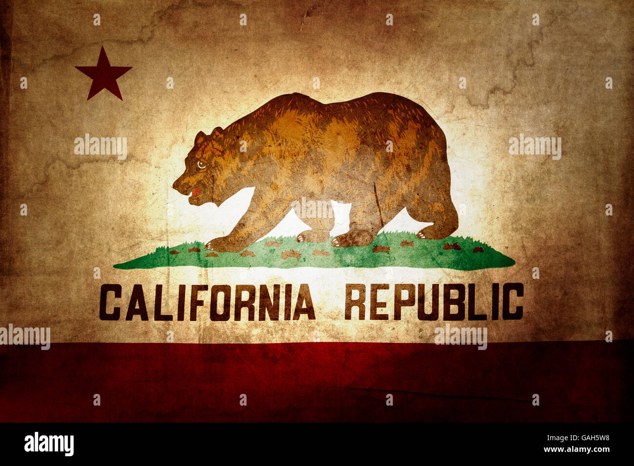 California flag hi-res stock photography and images - Alamy