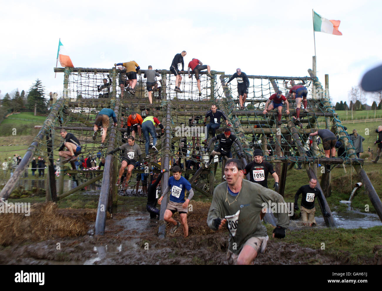 Tough Guy 2008 - Perton, Wolverhampton. Competitors tackle another ...