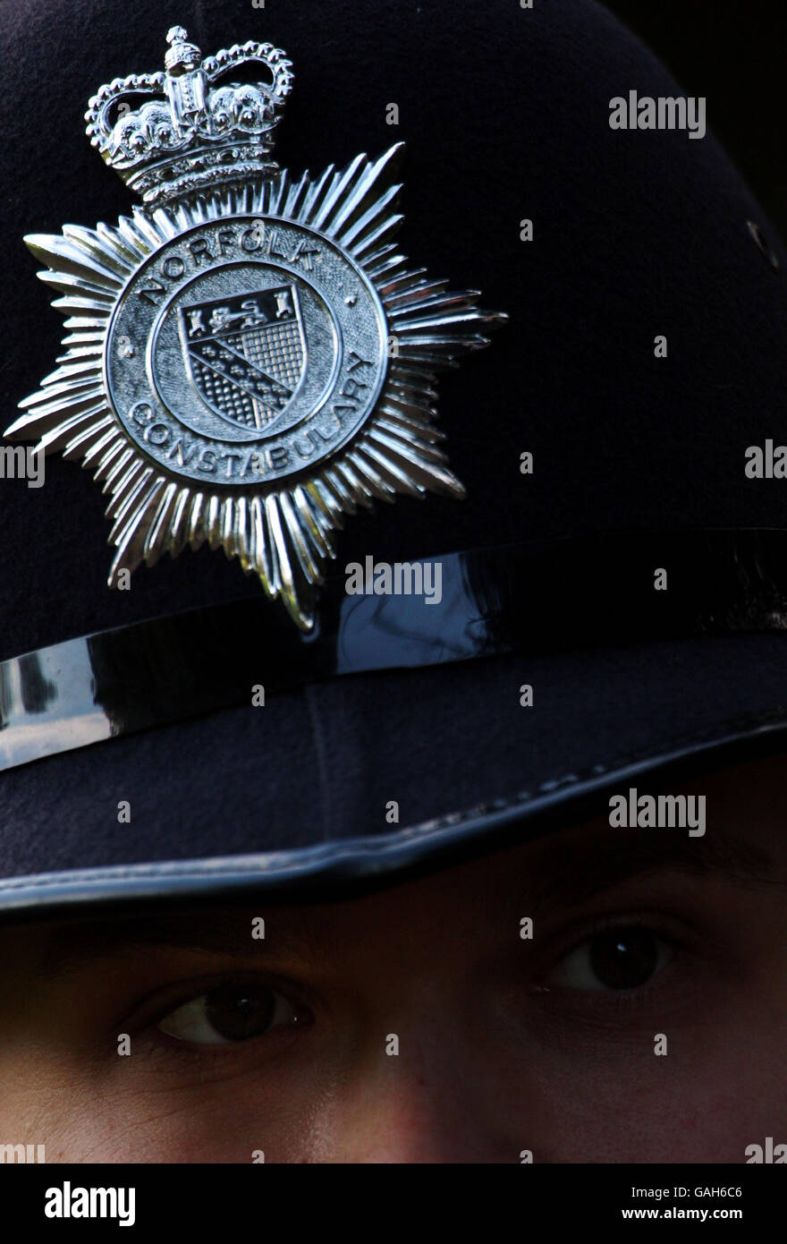 Generic stock picture of the Norfolk Constabulary cap badge on the ...
