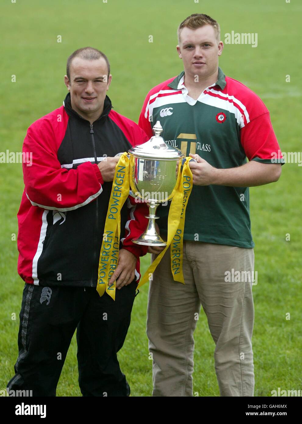 Moseley's Richard Pretheroe and Waterloo's Dan Smith pose together with ...