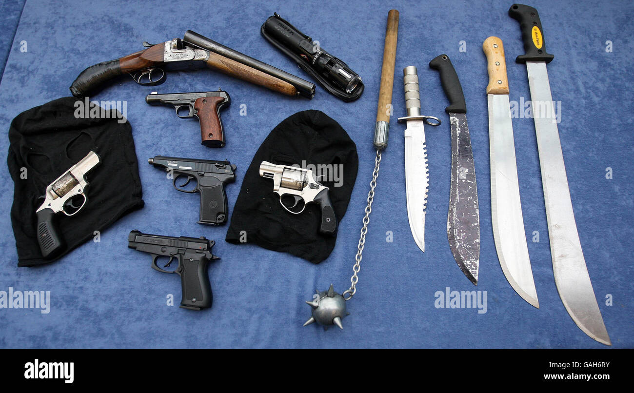 Some of the weapons used in recent armed robbery's that have been ...