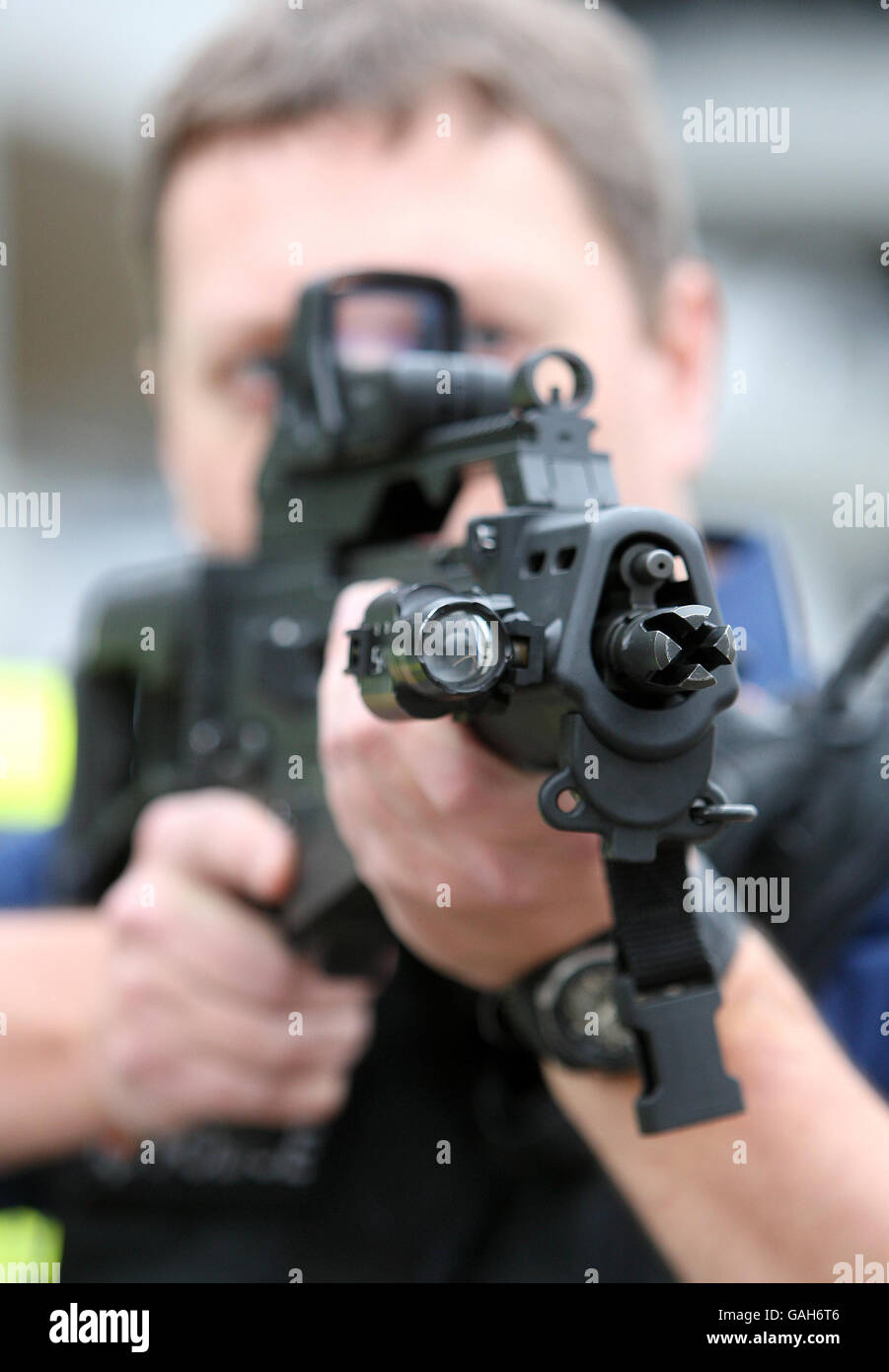 Half length mid top armed weapon firearm aim england mangpb hi-res ...