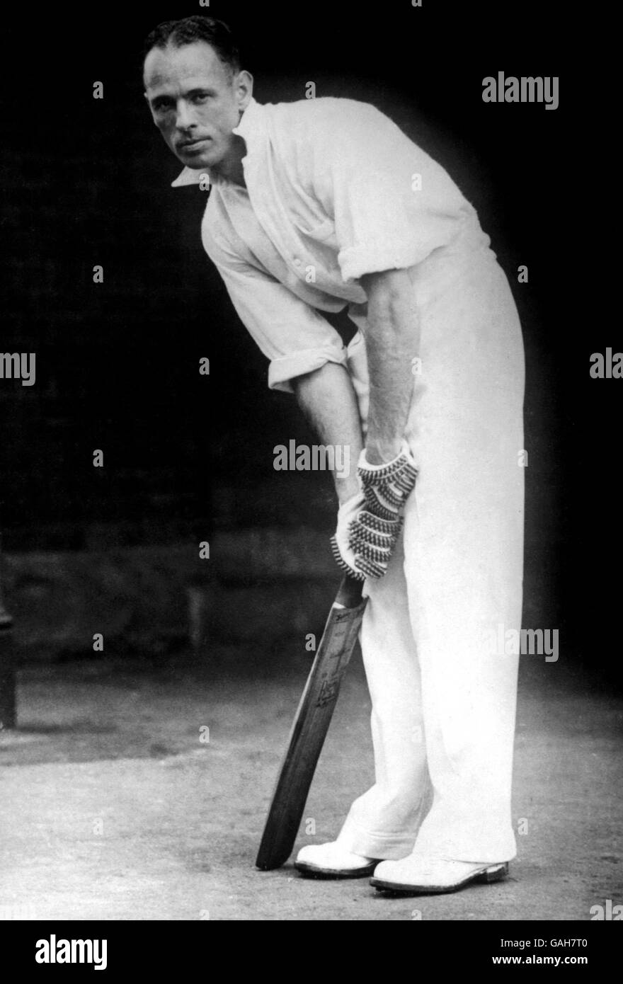 Cricket. Jack Fingleton, Australia Stock Photo - Alamy