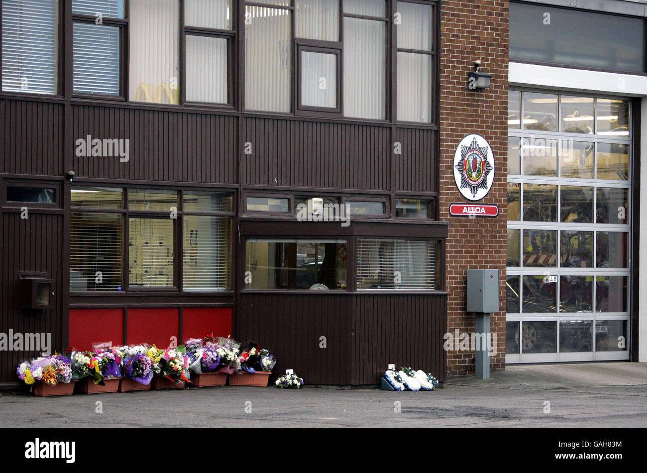 Fireman John Noble funeral Stock Photo - Alamy