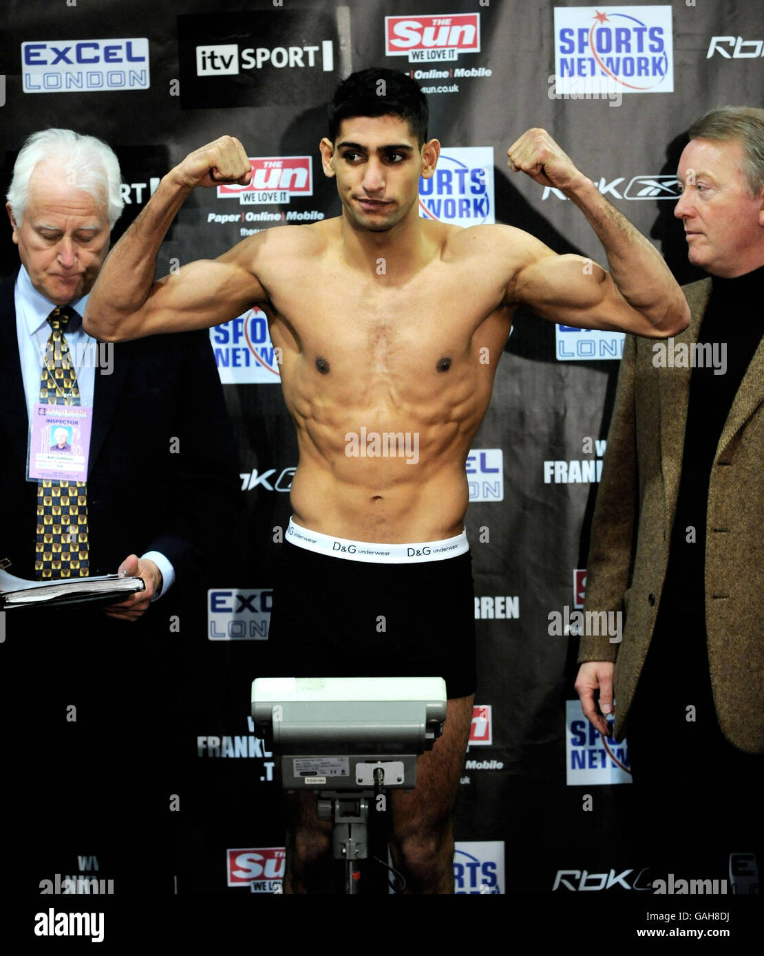 Boxing - Weigh In - Amir Khan v Gairy St Clair - Excel Arena Stock ...