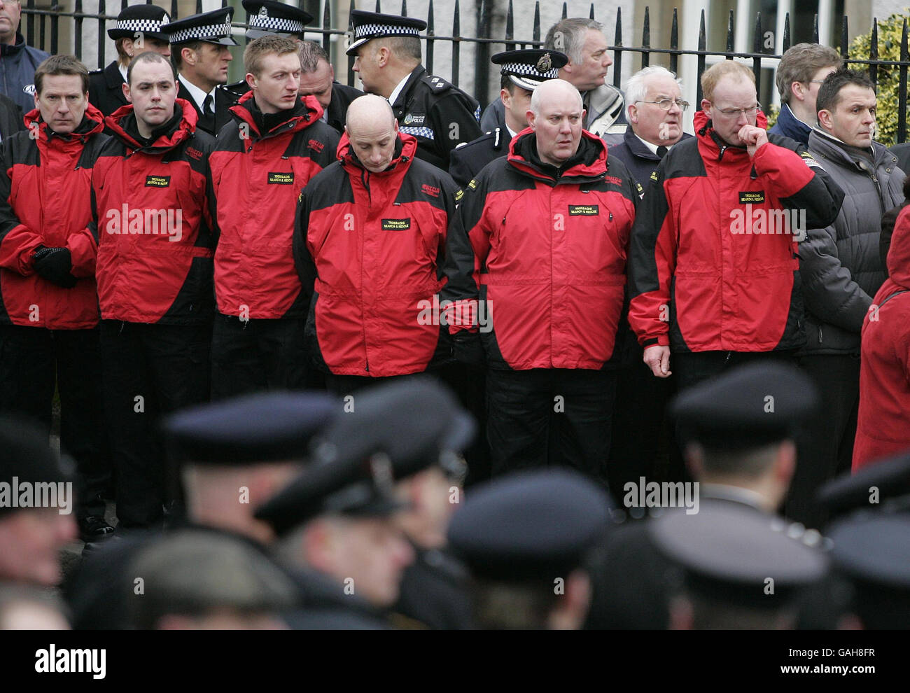 Fireman John Noble funeral Stock Photo - Alamy
