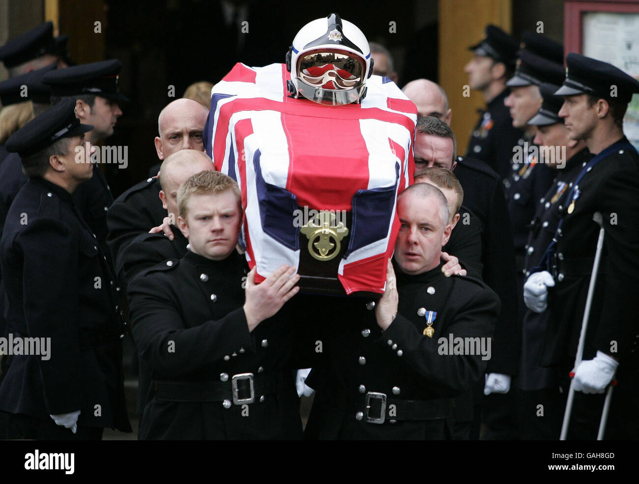Fireman John Noble funeral. Fireman John Noble's funeral Stock Photo ...