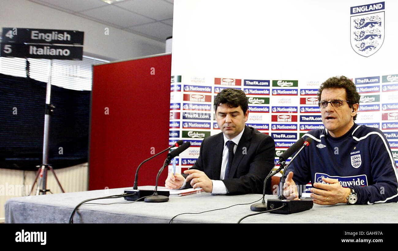 Soccer - England Press Conference - London Colney Stock Photo - Alamy