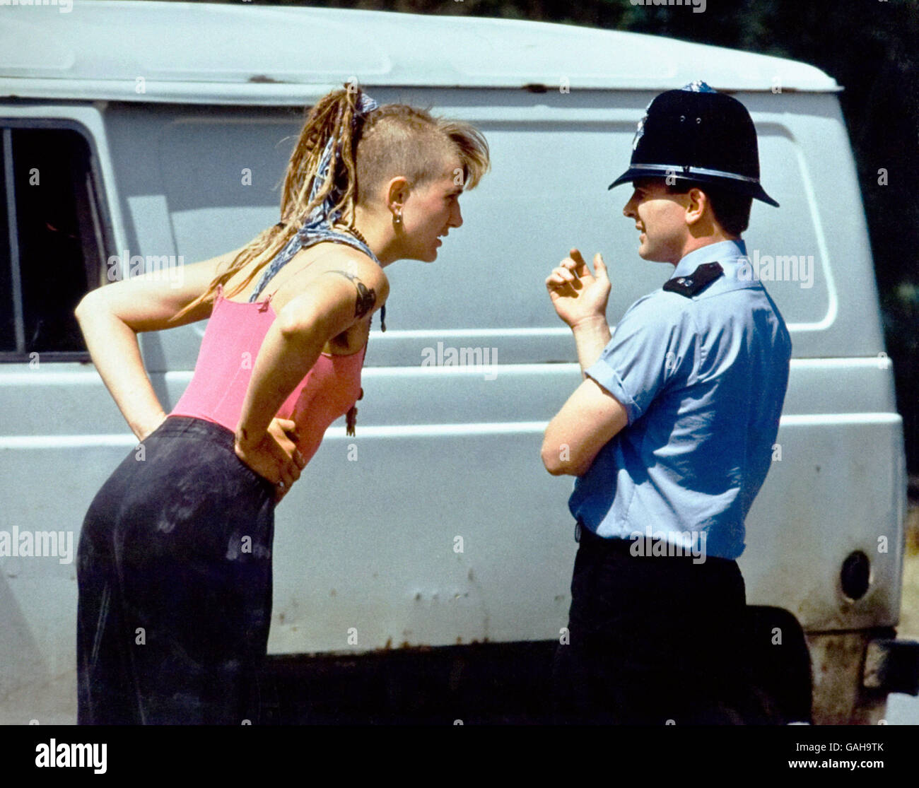 New Age Travellers Descend on Kerry - Wales - 1992 Stock Photo - Alamy