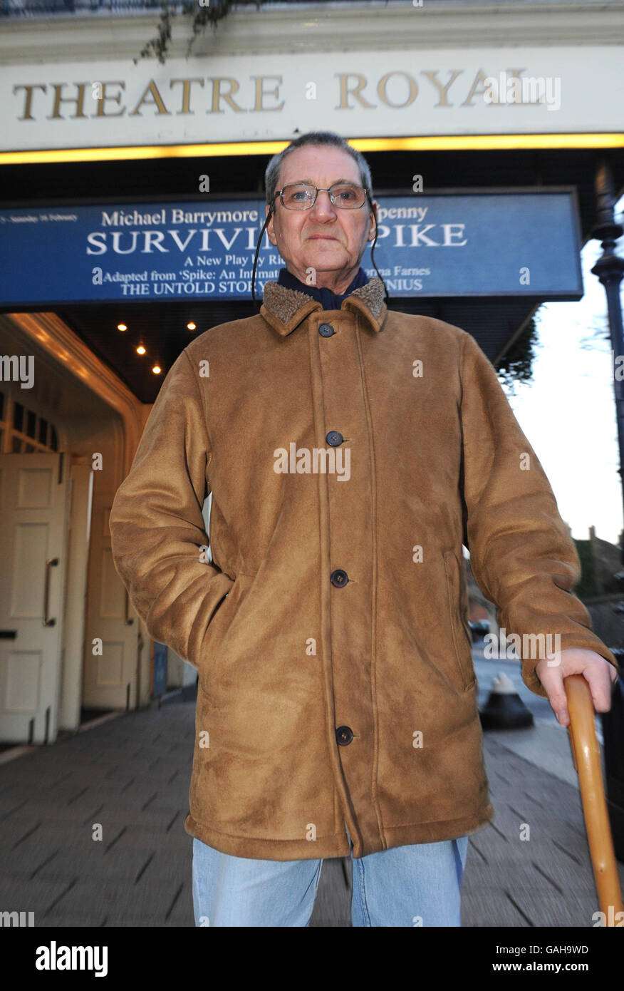 Terry Lubbock with his theatre ticket before he attends the first night ...