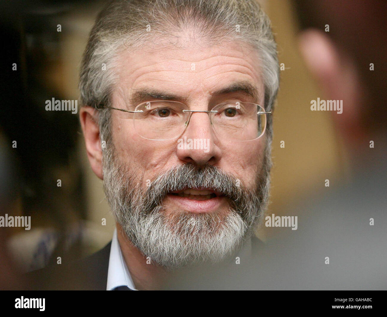 Politics head head shot beard gerry adams hi-res stock photography and ...