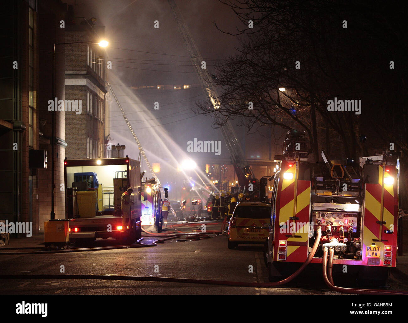 Major fire consumes famous market. Firemen tackle the blaze at the ...