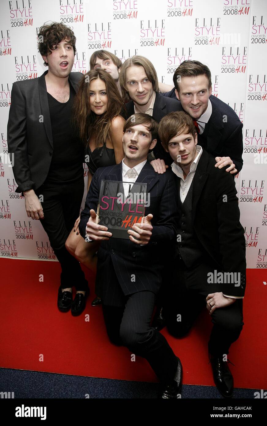 The Feeling with the award for Best Music Band at the ELLE Style Awards ...
