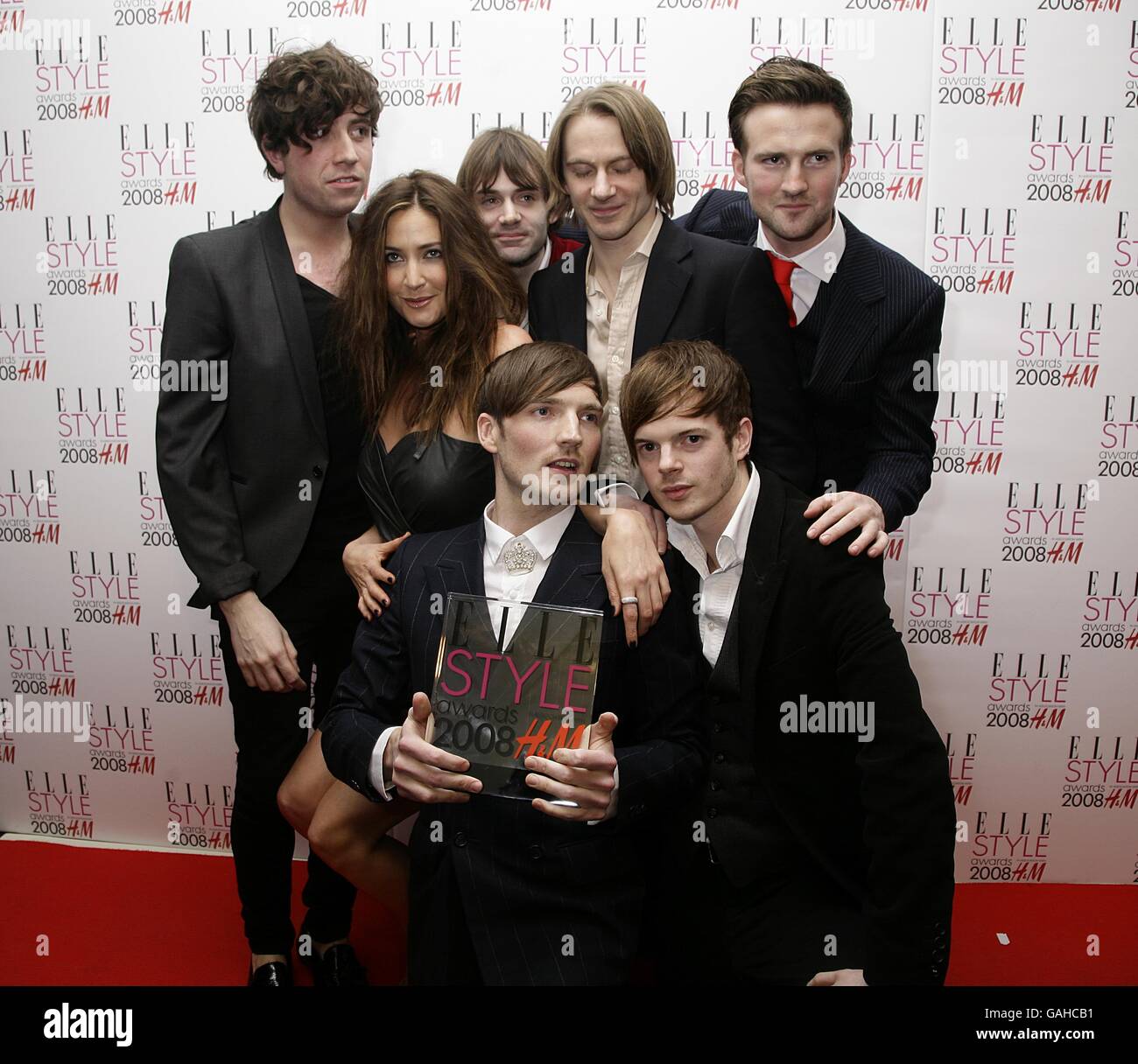 The Feeling with the award for Best Music Band at the ELLE Style Awards ...