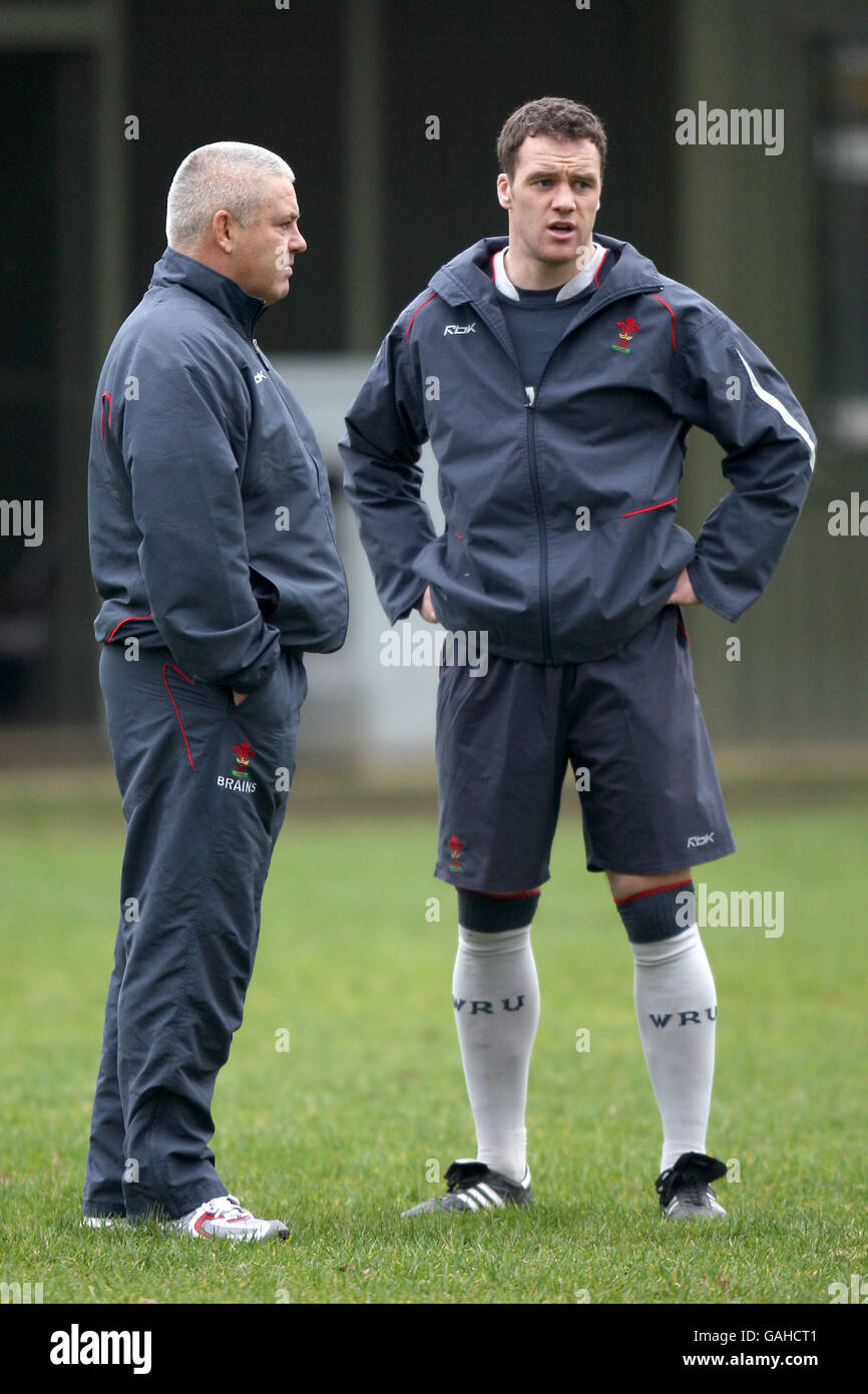 Wales mark jones during a training session at sophia gardens hi-res ...