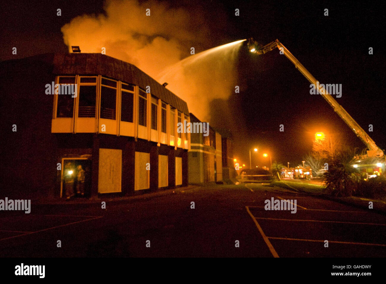 Undated Strathclyde Fire and Rescue photo of firefighters tackling a ...