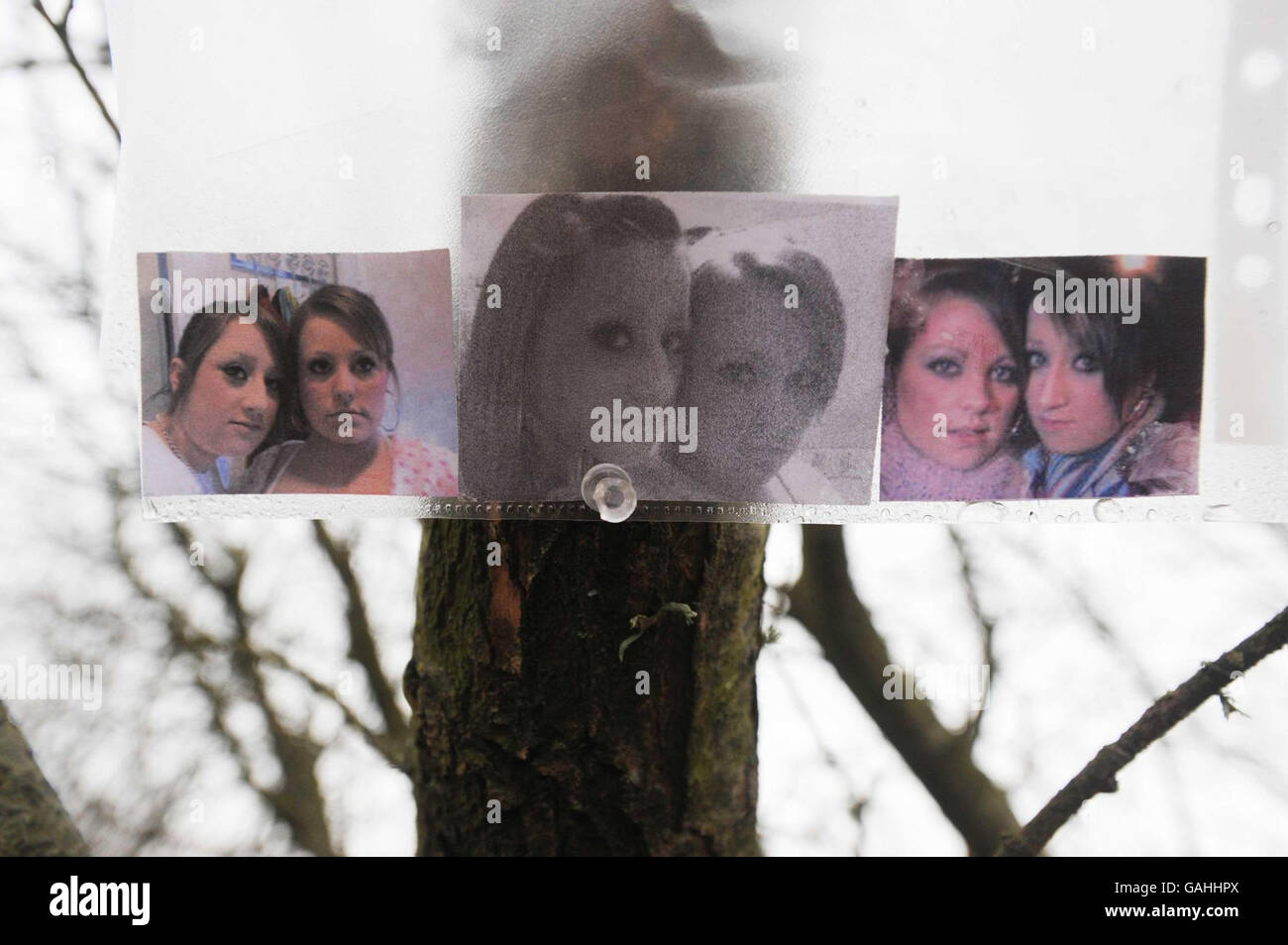 A tribute left on the common at Cefn Cribwr, to dead girl Jenna Parry ...