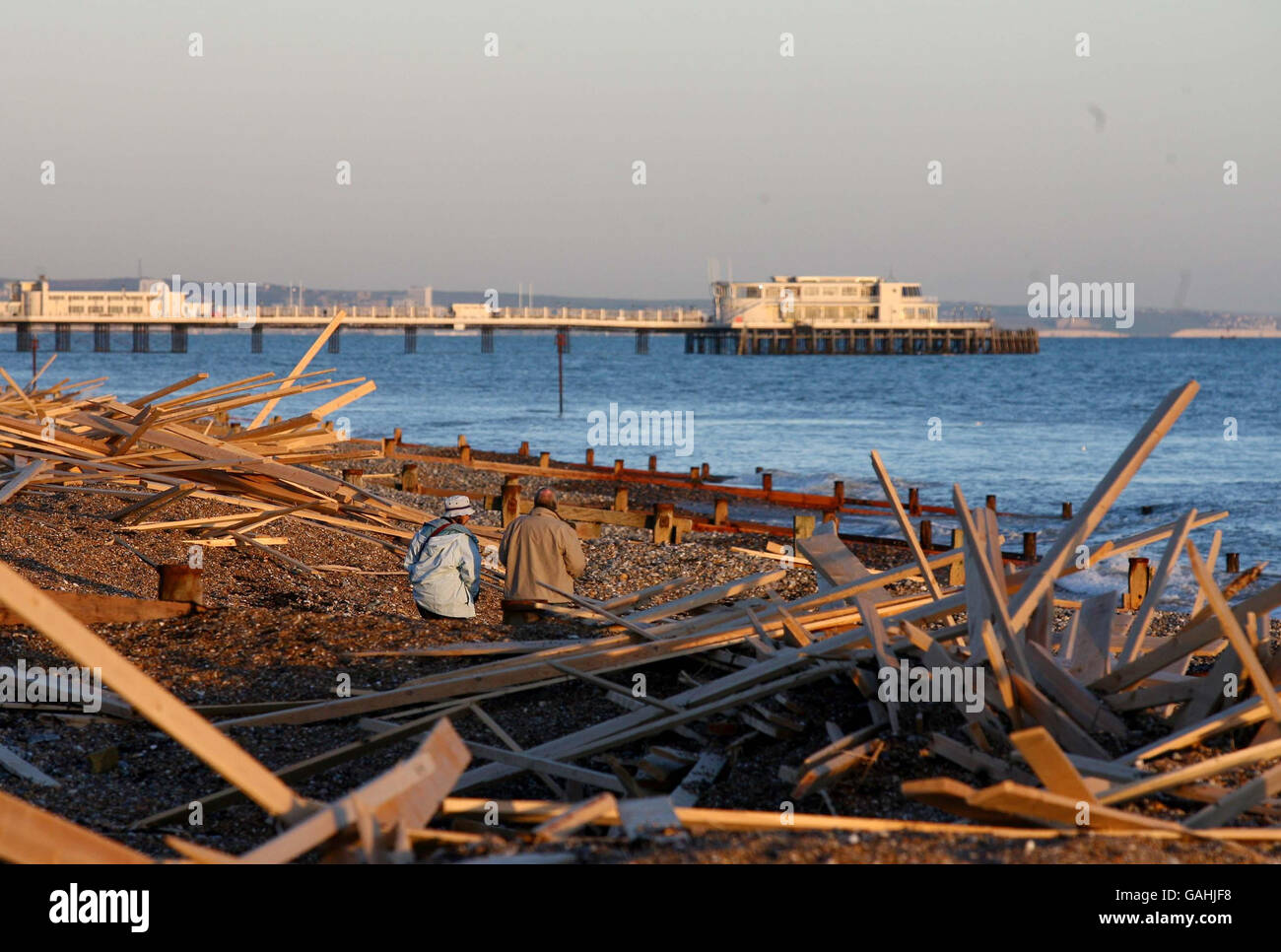 Wood washed up on the beach at worthing hi-res stock photography and ...