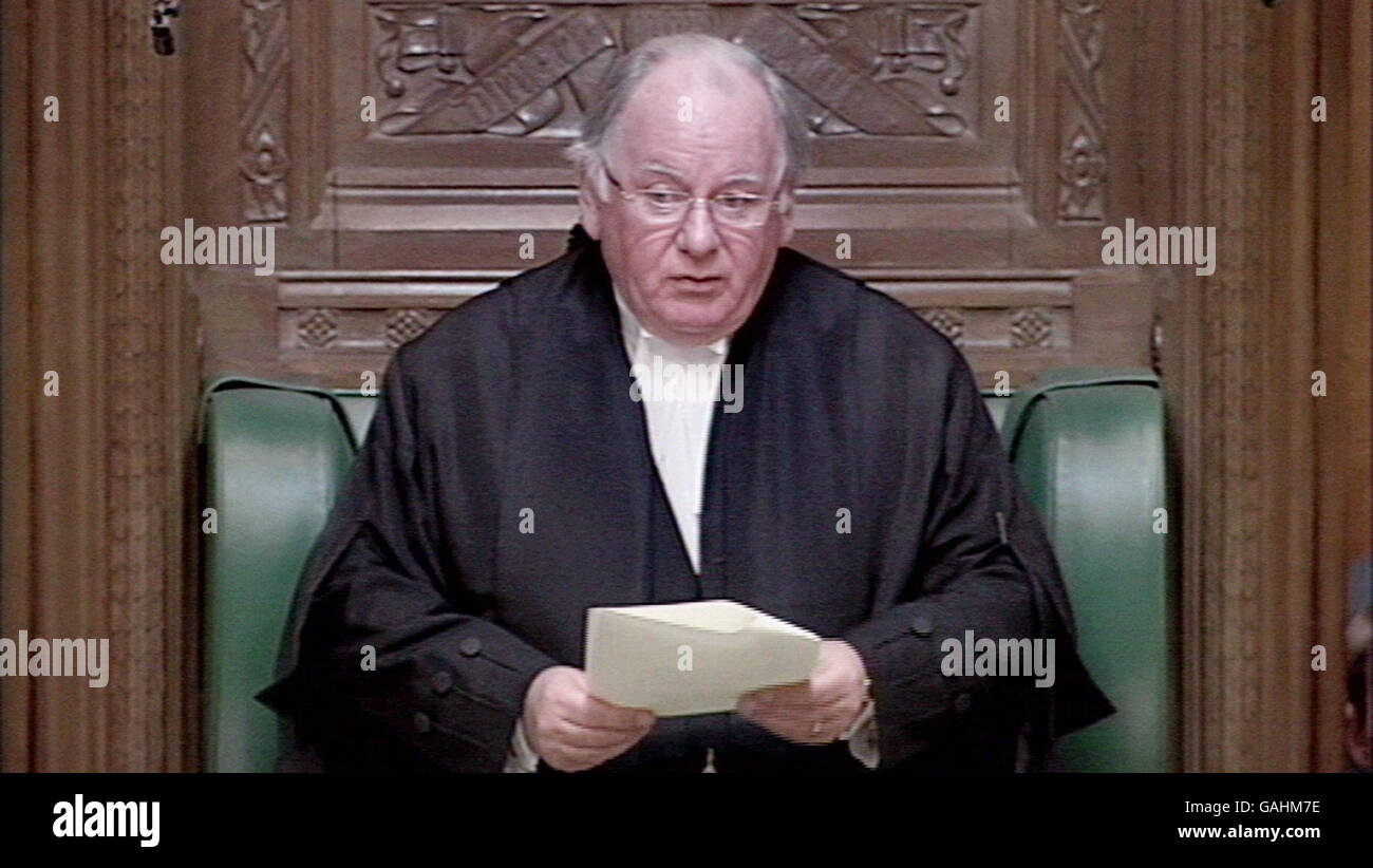 Speaker's statement about MP's expenses Stock Photo - Alamy