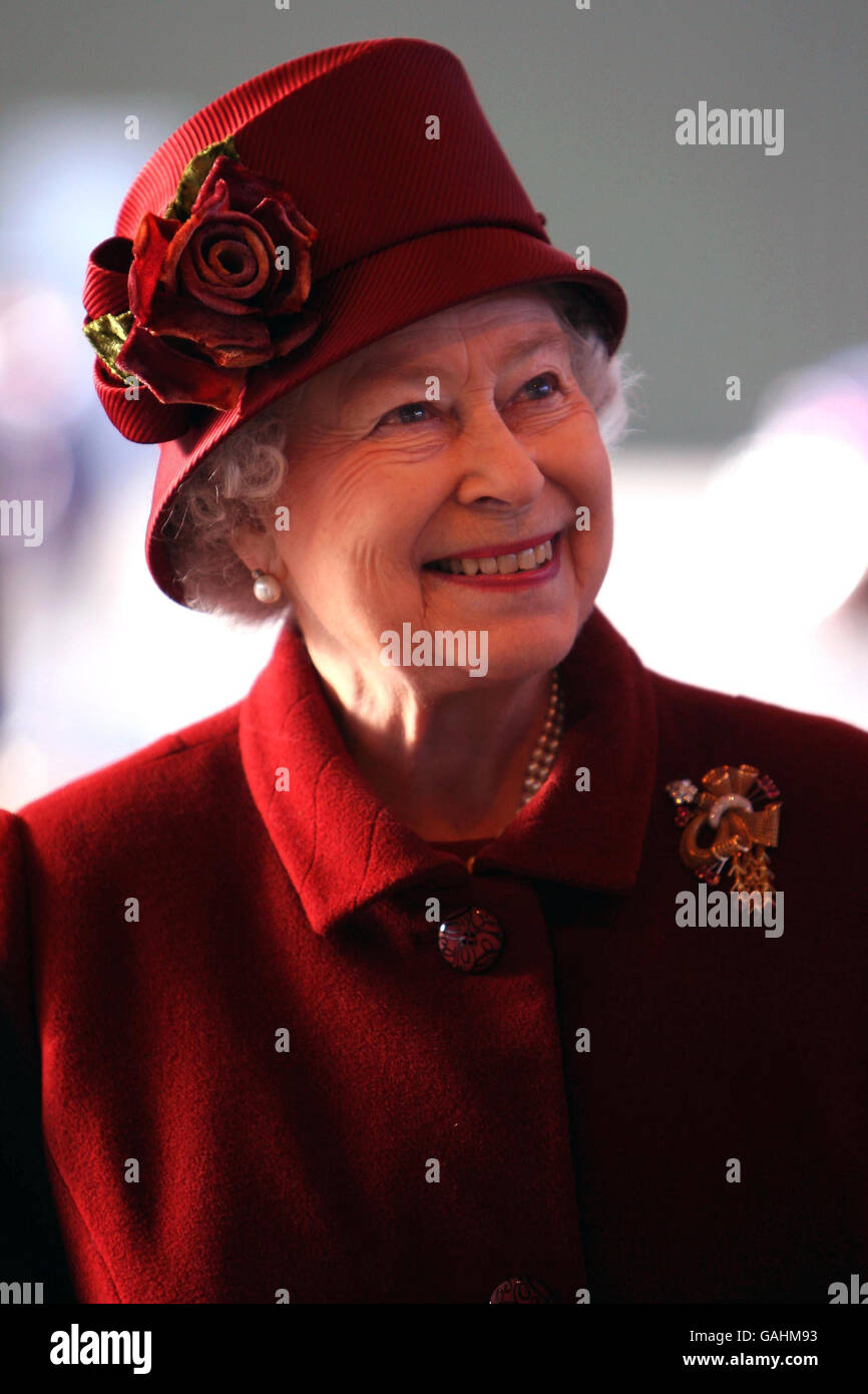 Britain's Queen Elizabeth II, smiles during a visit to RAF Marham ...