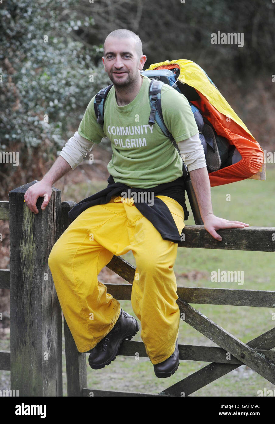Mark Boyle, 28, takes a short break in the New Forest, near Lyndhurst ...