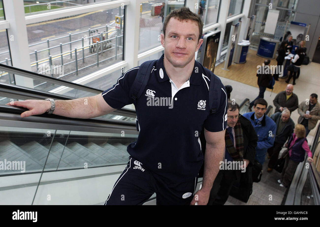 Rugby Union - Scotland Squad Check in - Edinburgh Airport. Scotland's ...