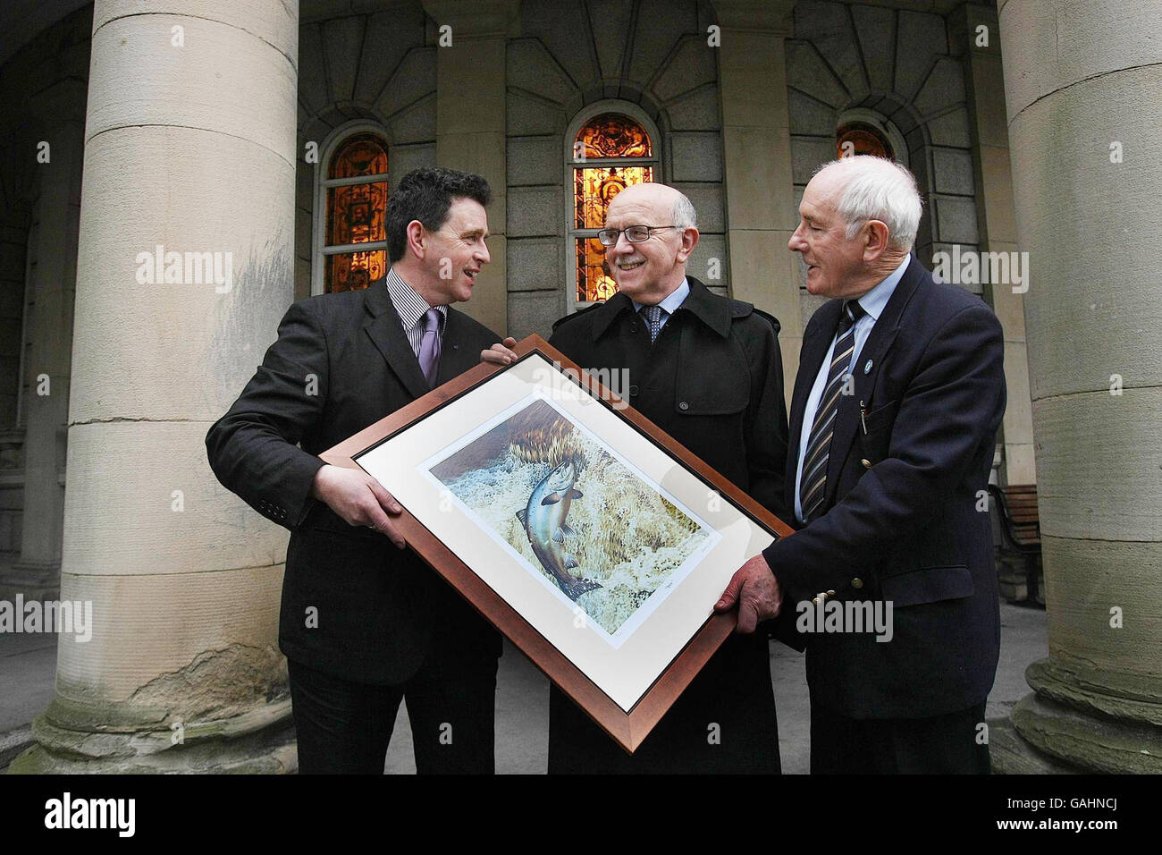 Belgian Ambassador to Ireland His Excellency Leopold Carrwyn (centre ...