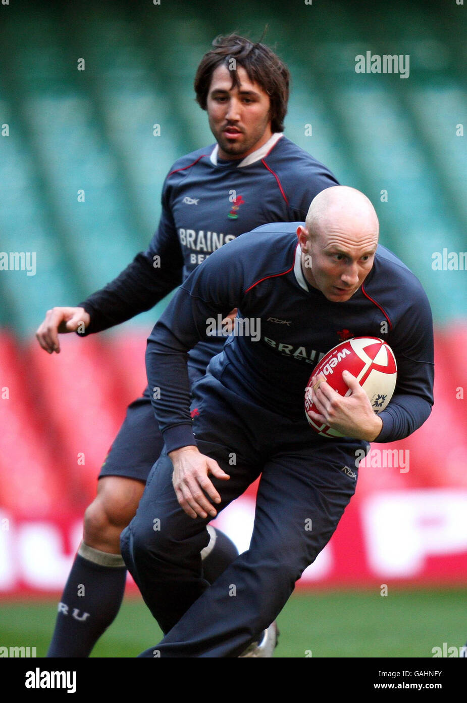 Tom shanklin during the captains run at the millennium stadium hi-res ...